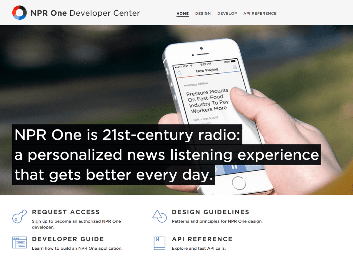 The NPR One Developer Center Is Now Live | WNYC | New York Public Radio ...
