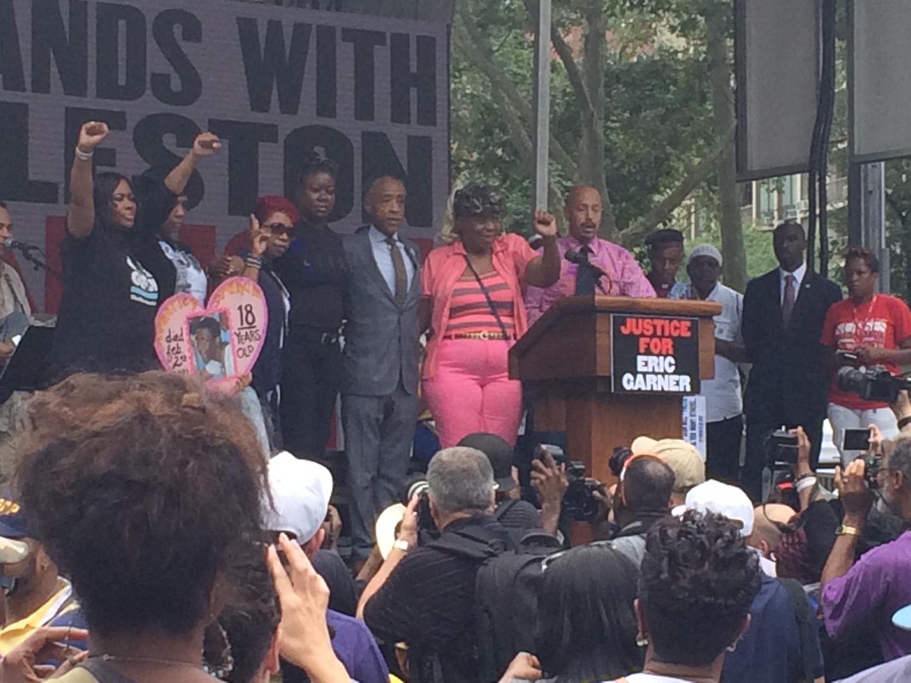 Hundreds Of Protesters Mark One Year Since Eric Garners Death Wnyc