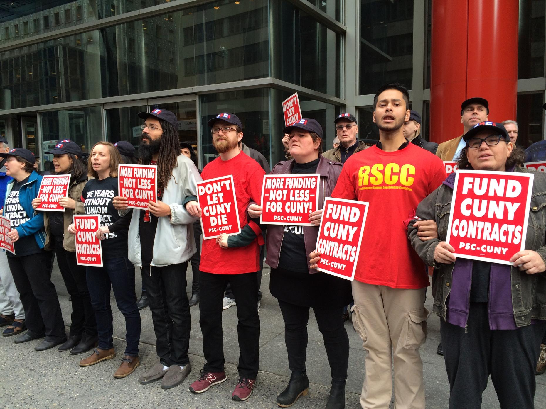 CUNY Protesters Take Their Budget Fight to the Governor's Door | WNYC ...