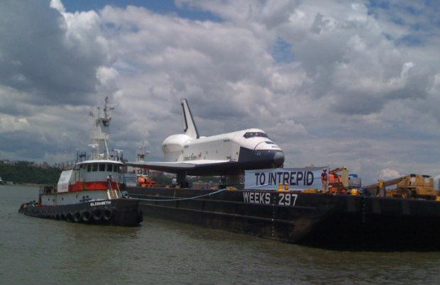 Space Shuttle Enterprise Arrives in Manhattan | WNYC | New York Public ...