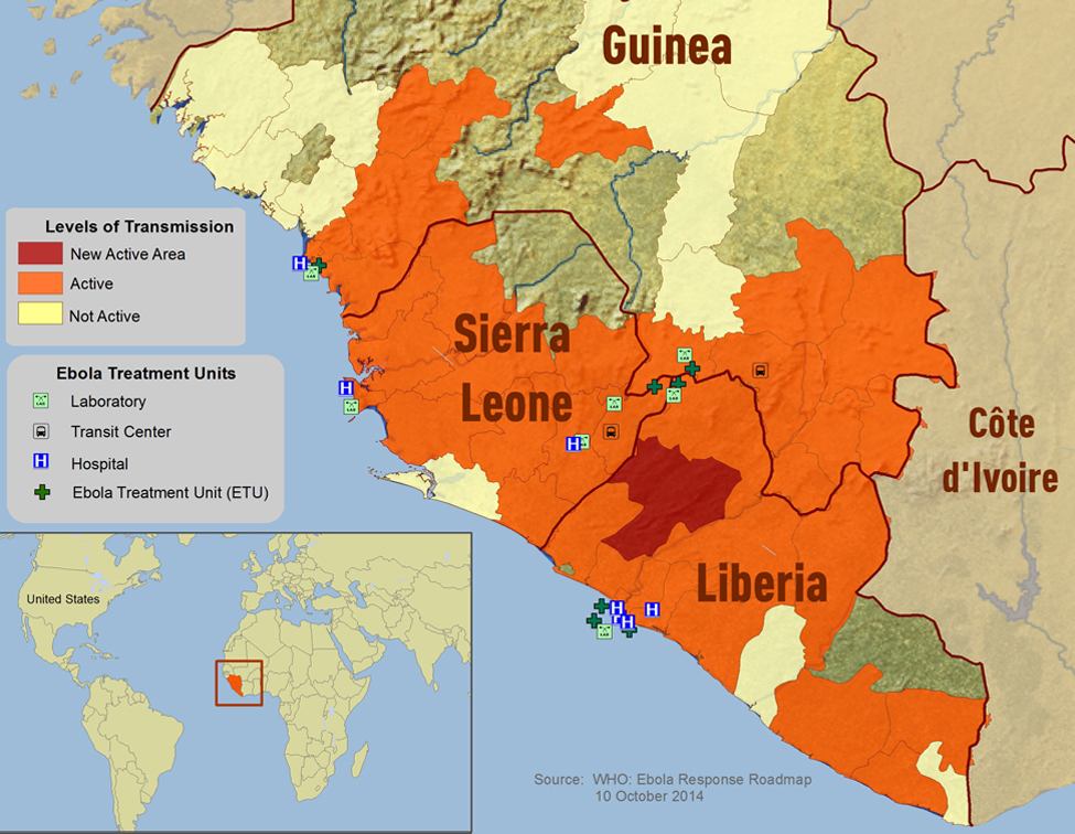 Ebola Outbreaks Map